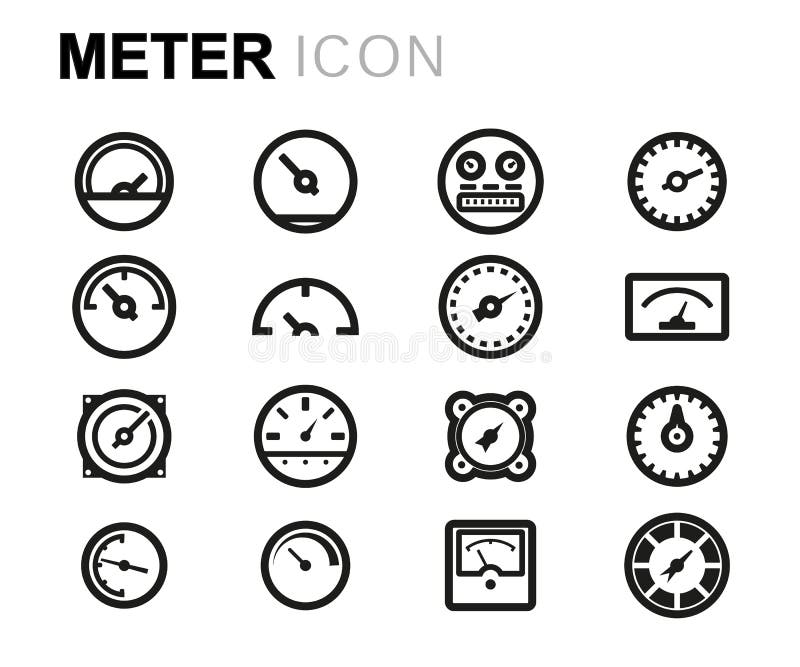 Vector line meter set stock vector. Illustration of speedometer - 82752938