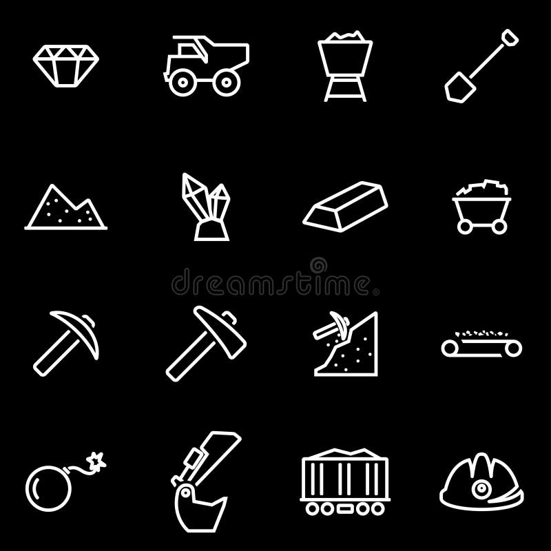 Mining icon circle stock vector. Illustration of industrial - 93048138