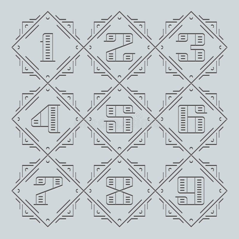 Vector Line Numbers. stock vector. Illustration of design - 72863881