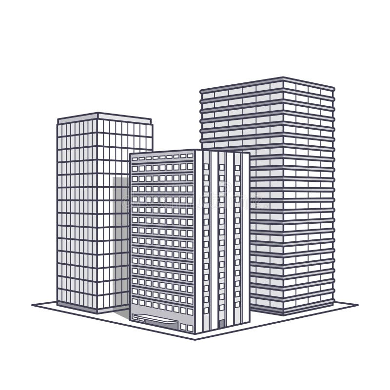 Office Building stock vector. Illustration of white, icon - 24773299