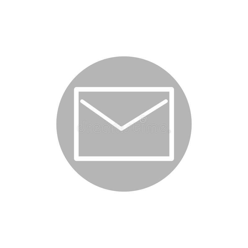 Vector Line Style Illustration of Classic Shape Envelope Isolated on ...