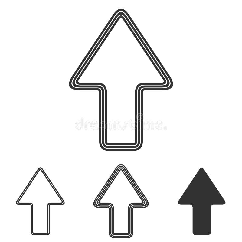 Line arrow logo design set stock vector. Illustration of tech - 133577800