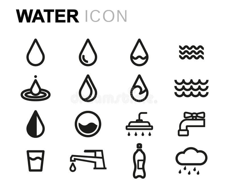 Line Water Waves Icon. Wavy Lines Water. Vector Illustration Stock ...