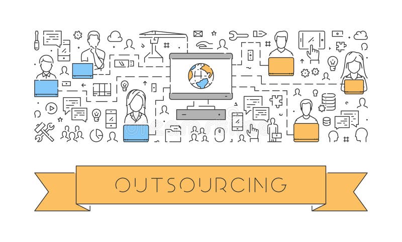 Outsourcing Banner Stock Illustrations – 1,179 Outsourcing Banner Stock ...