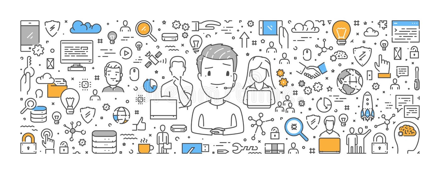 Banner Helpdesk Stock Illustrations – 2,485 Banner Helpdesk Stock ...