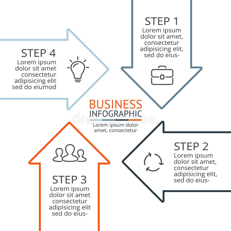 Vector Linear Arrows Infographic, Diagram Chart, Graph Presentation ...