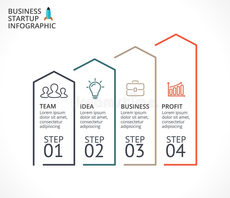 Vector Linear Arrows Infographic, Diagram Chart, Graph Presentation ...