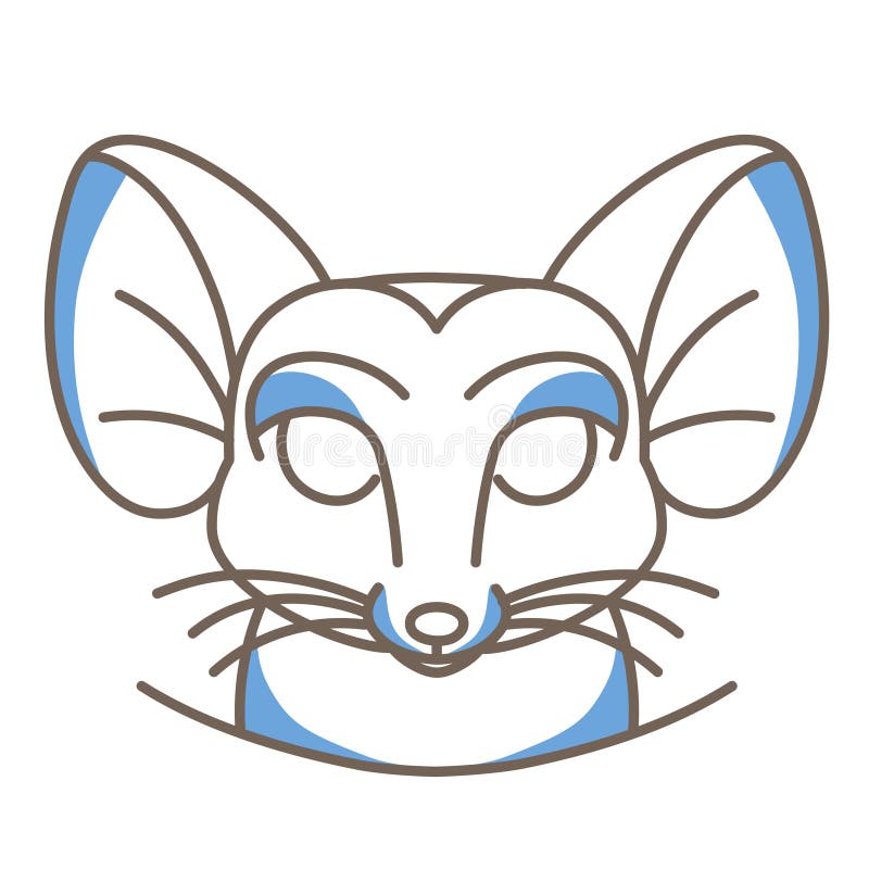 Vector Linear Art Mouse Illustration Icon Isolated Stock Illustration ...