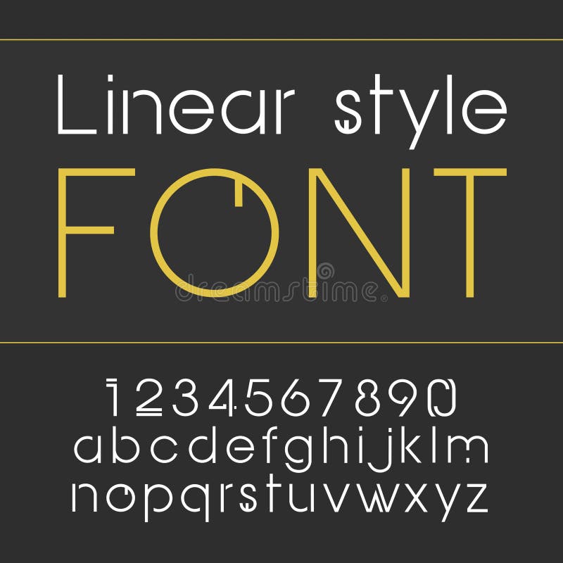 Vector Linear Font - Simple and Minimalistic Alphabet in Line Style ...