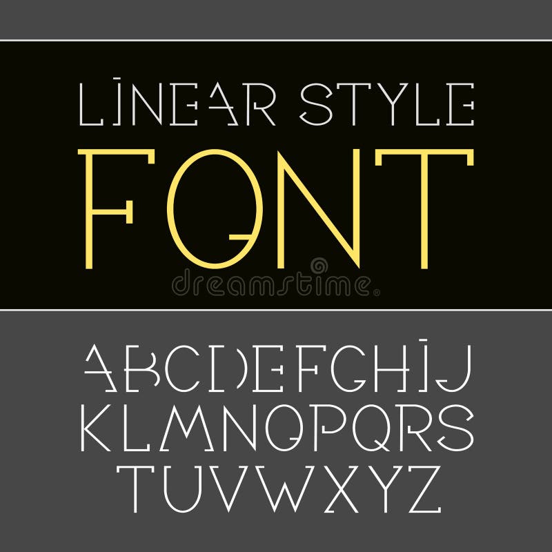 Vector Linear Font. One Line Style Font Stock Vector - Illustration of ... Vector Linear Font. One Line Style Font Stock Vector - Illustration of ...