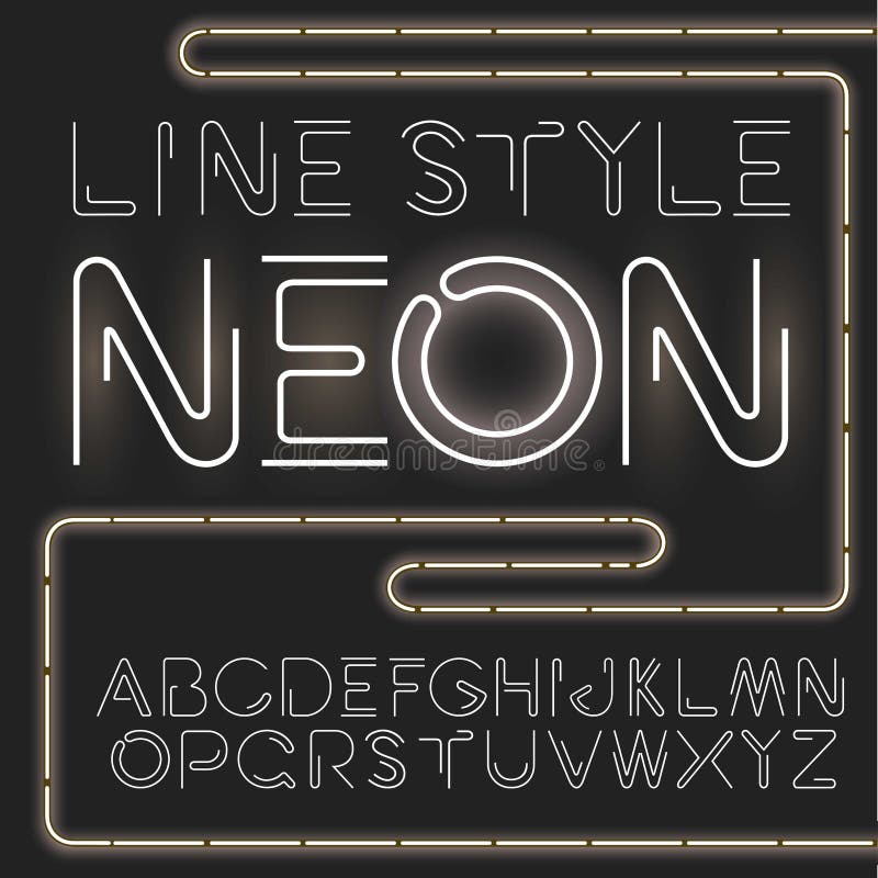 Vector Linear Font. One Line Style Font Stock Vector - Illustration of ... Vector Linear Font. One Line Style Font Stock Vector - Illustration of ...