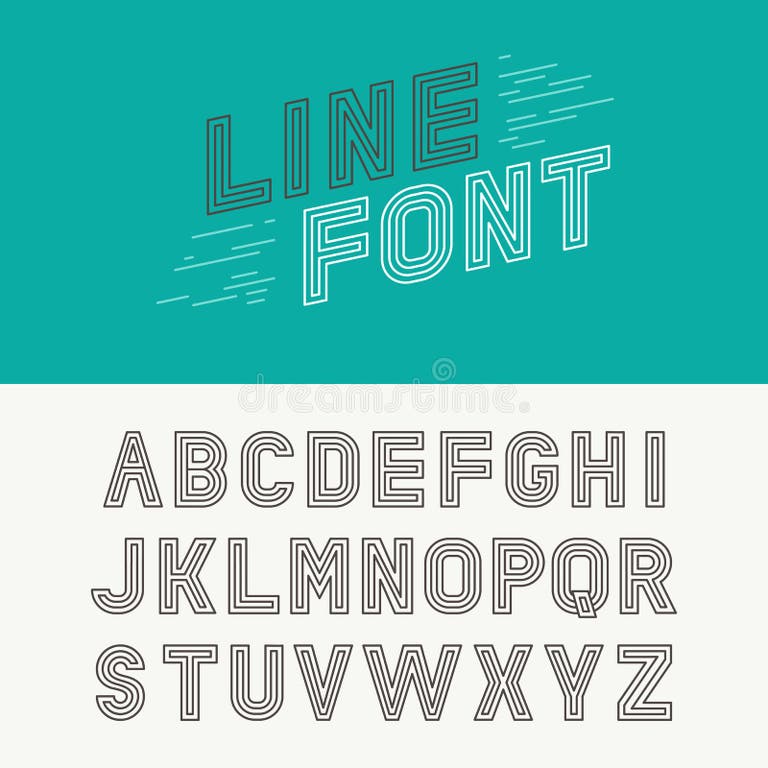 Linear Style Alphabet Vector Font Stock Illustrations – 8,363 Linear ...