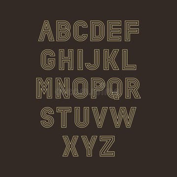 Linear Style Alphabet Vector Font Stock Illustrations – 8,363 Linear ...