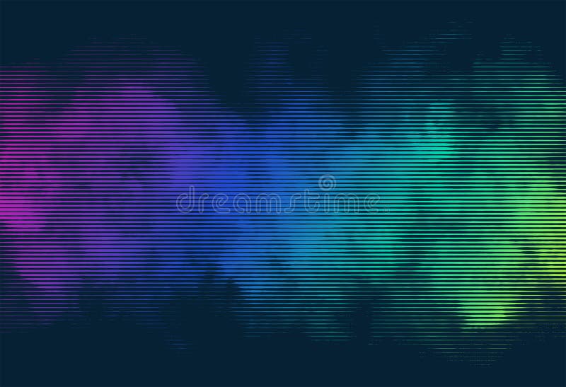 Vector Linear Halftone Smoke Effect. Glowing Bright Neon Colored Mist ...