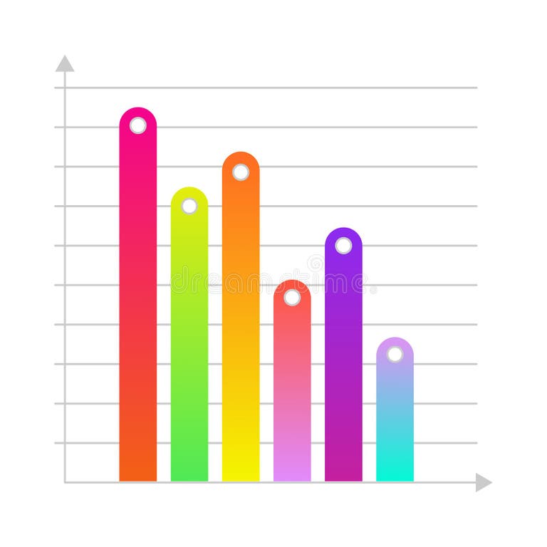 Vector Linear Histogram Bar Chart Icon Stock Vector - Illustration of ...