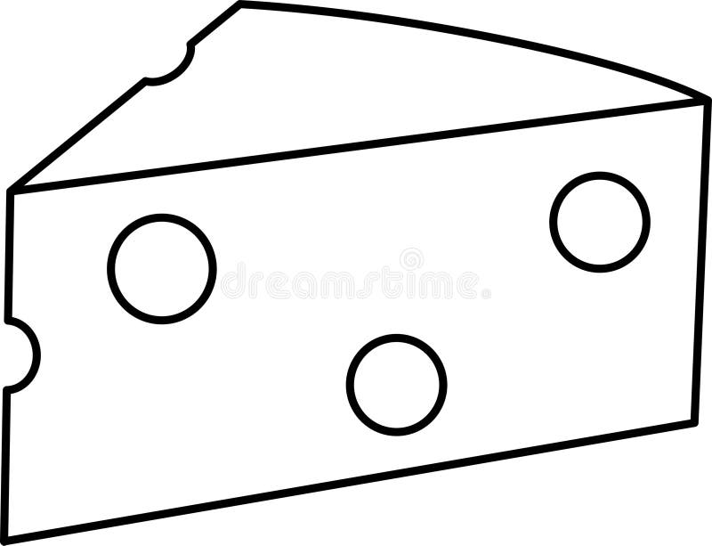 Linear Icon Cheese, Slice of Cheese, Triangular Piece of Cheese, Dairy ...