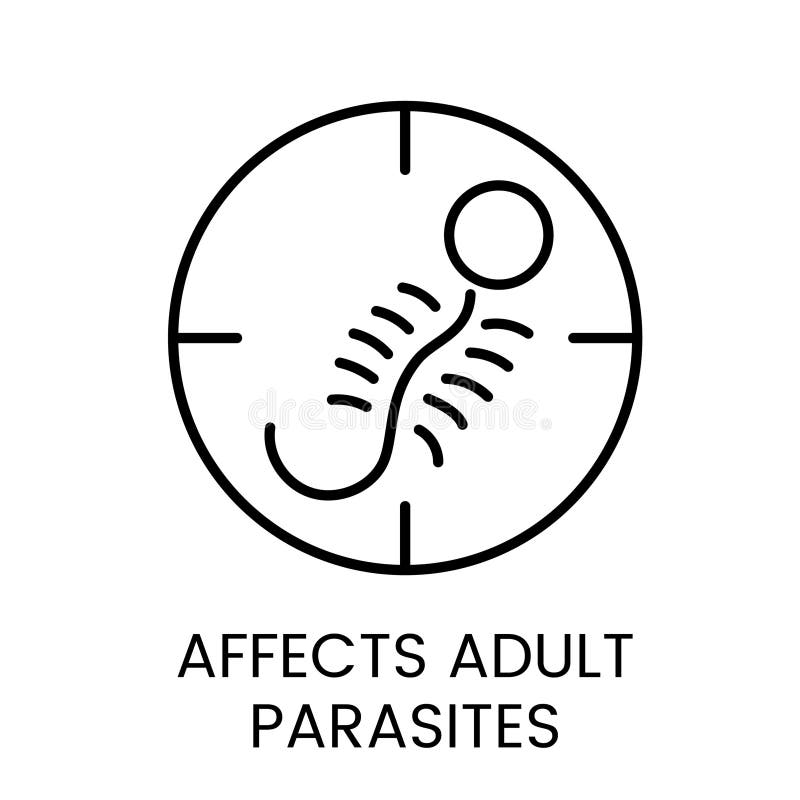 A Vector Linear Icon of a Circle with a Zoomed View of a Parasite ...
