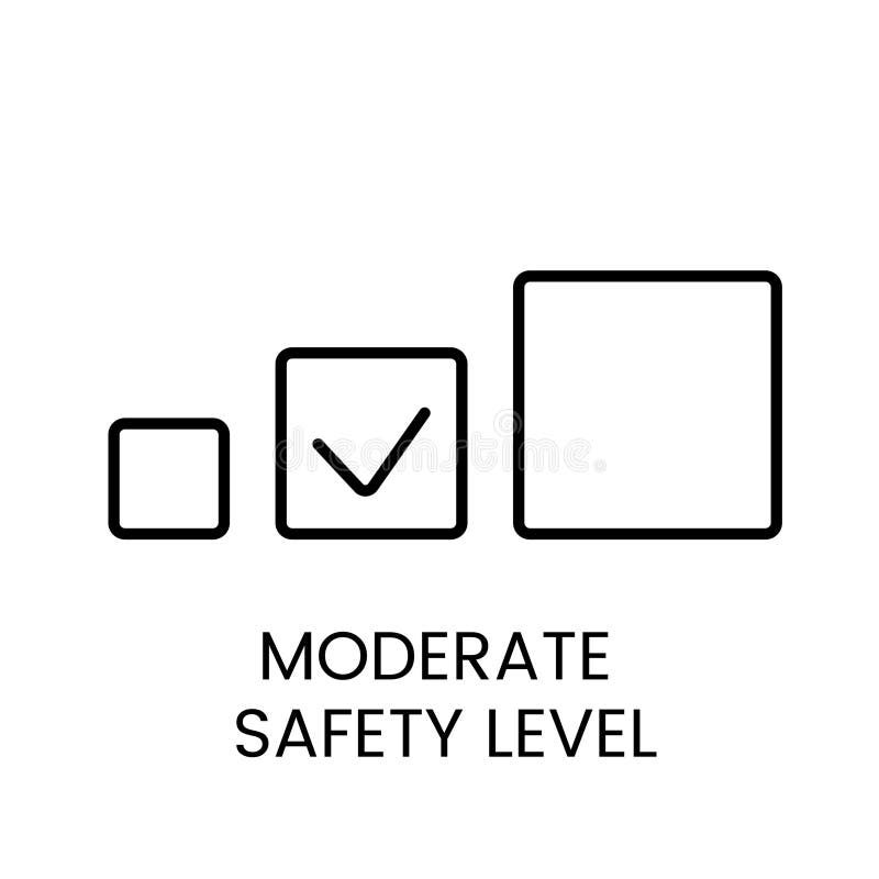 A Vector Linear Icon of a Three Level Safety Indicator with a ...