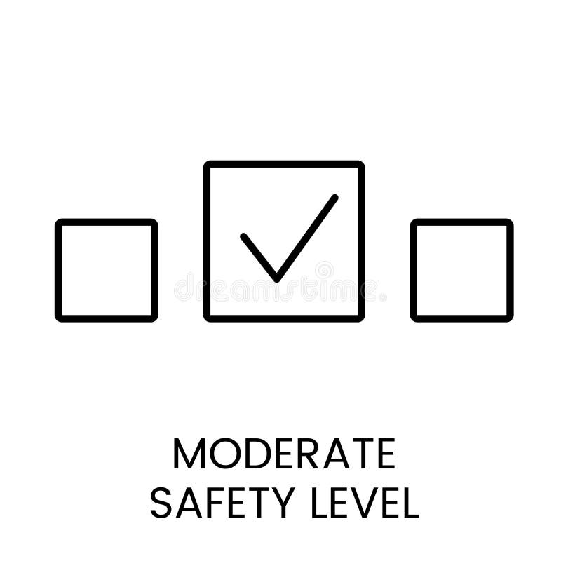 A Vector Linear Icon of a Three Level Safety Indicator with a ...