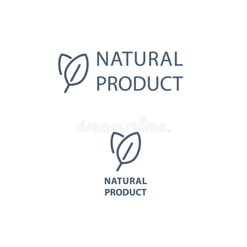 Vector Linear Leaf Logo Horizontal and Vertical Stock Vector ...