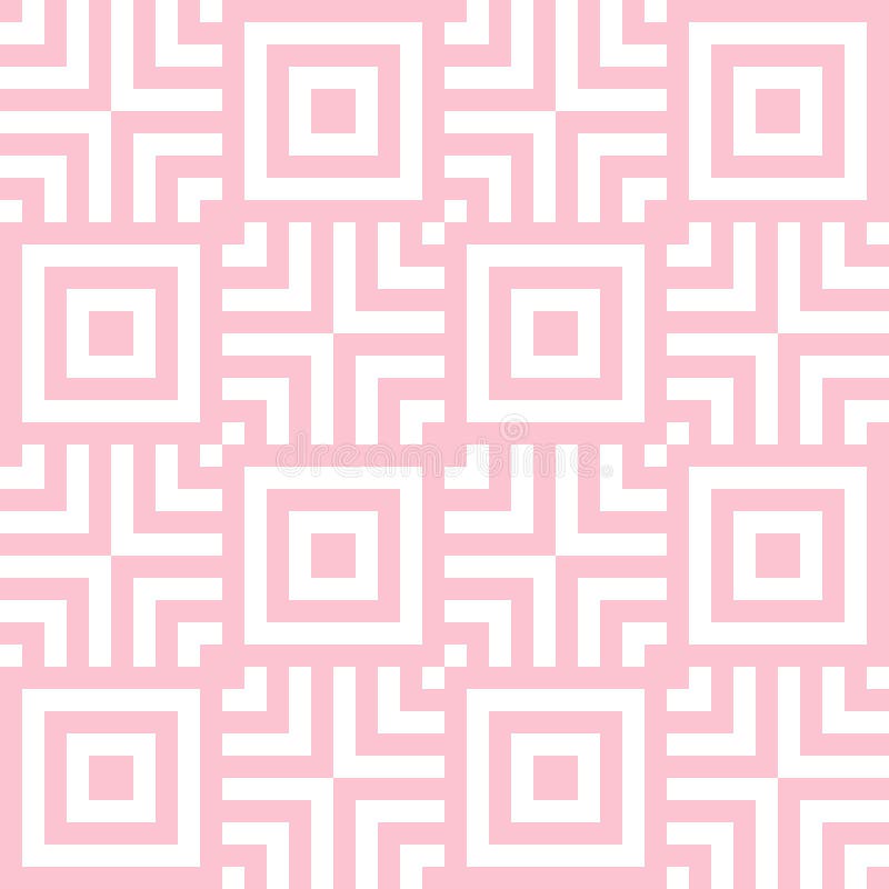 Vector Linear Pink and White Geometric Seamless Pattern with Lines ...