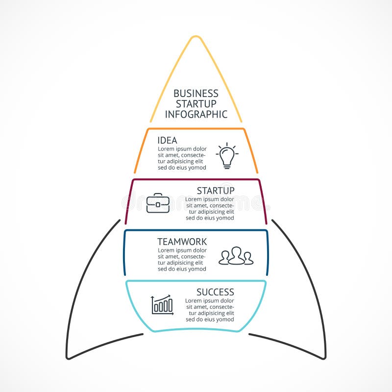 Vector Linear Rocket Infographic, Diagram Chart, Graph Presentation ...