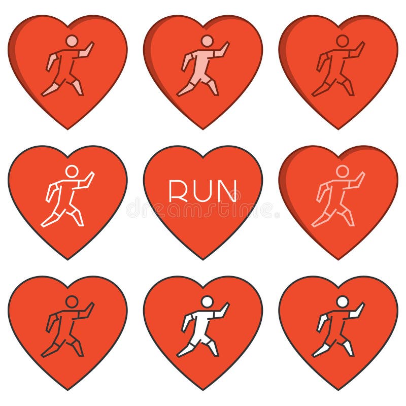 Love Run Race Running Stock Illustrations – 217 Love Run Race Running ...