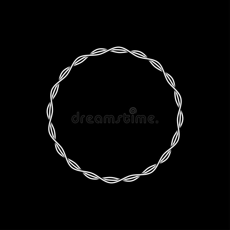 Vector Linear Style Circle Frame Stock Vector - Illustration of circle ...