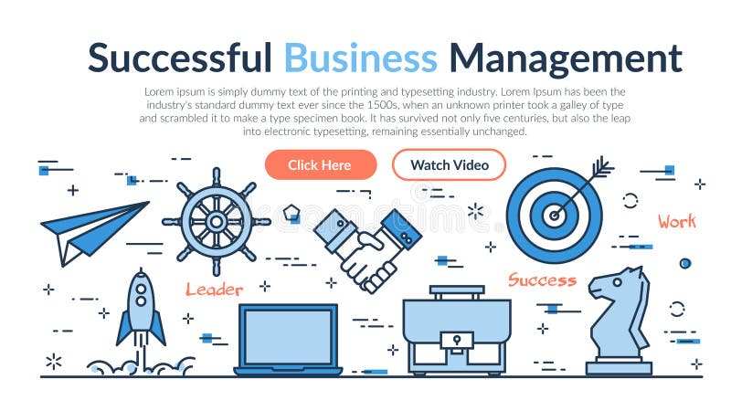 Web Site Header - Successful Business Management Stock Vector ...