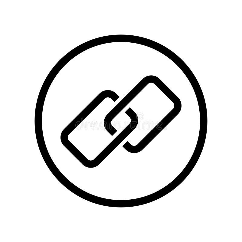 Vector of Link Book Icon in Circle Line - Vector Iconic Design Stock ...