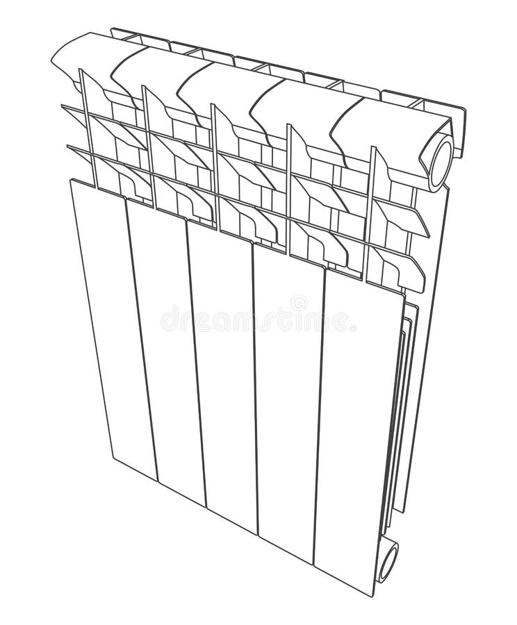 Vector Link Section Heating Radiator Isometric Stock Vector ...