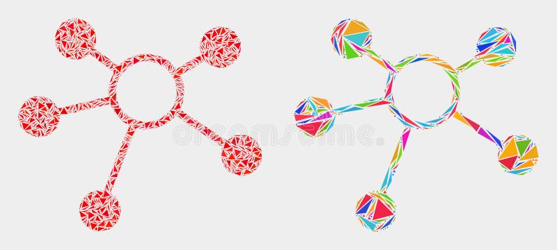 Vector Links Mosaic Icon of Triangle Items Stock Vector - Illustration ...