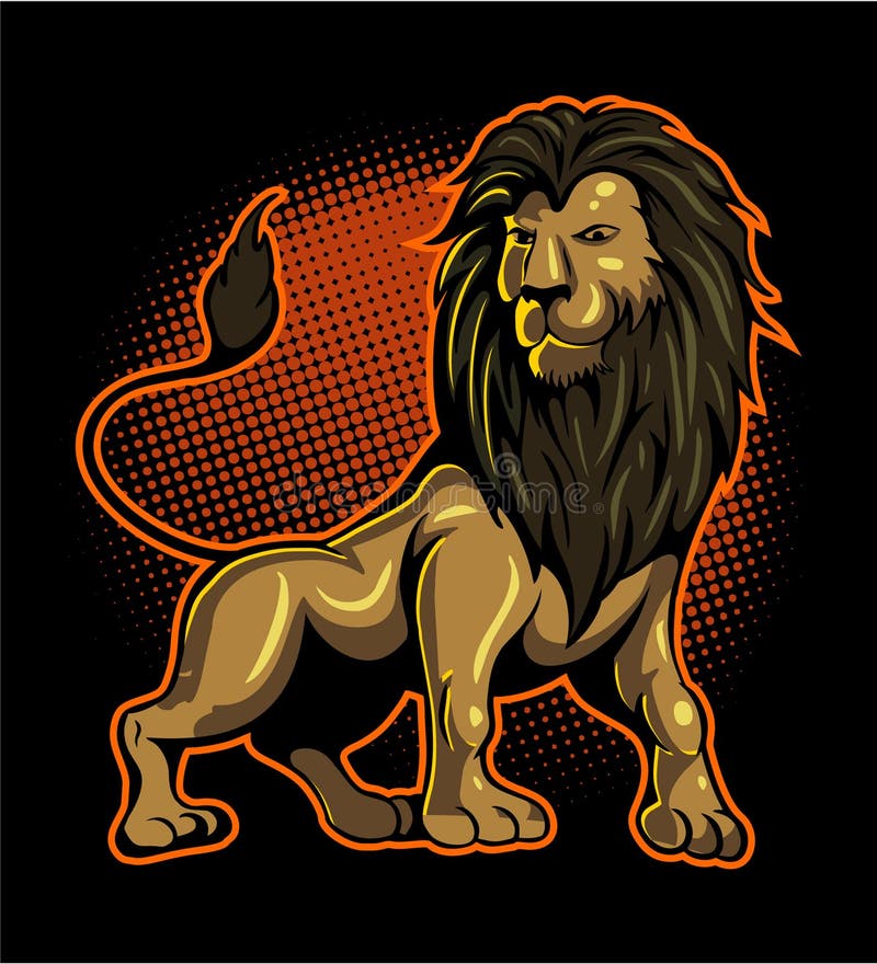Vector Lion, Full Body, Logo Stock Vector - Illustration of african ...