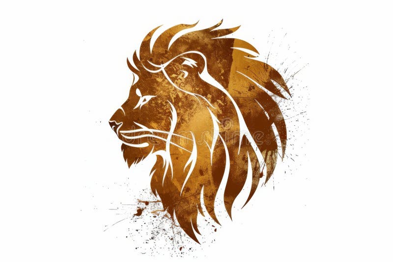 Vector Lion Head Logo Design. Generative AI. Stock Illustration ...