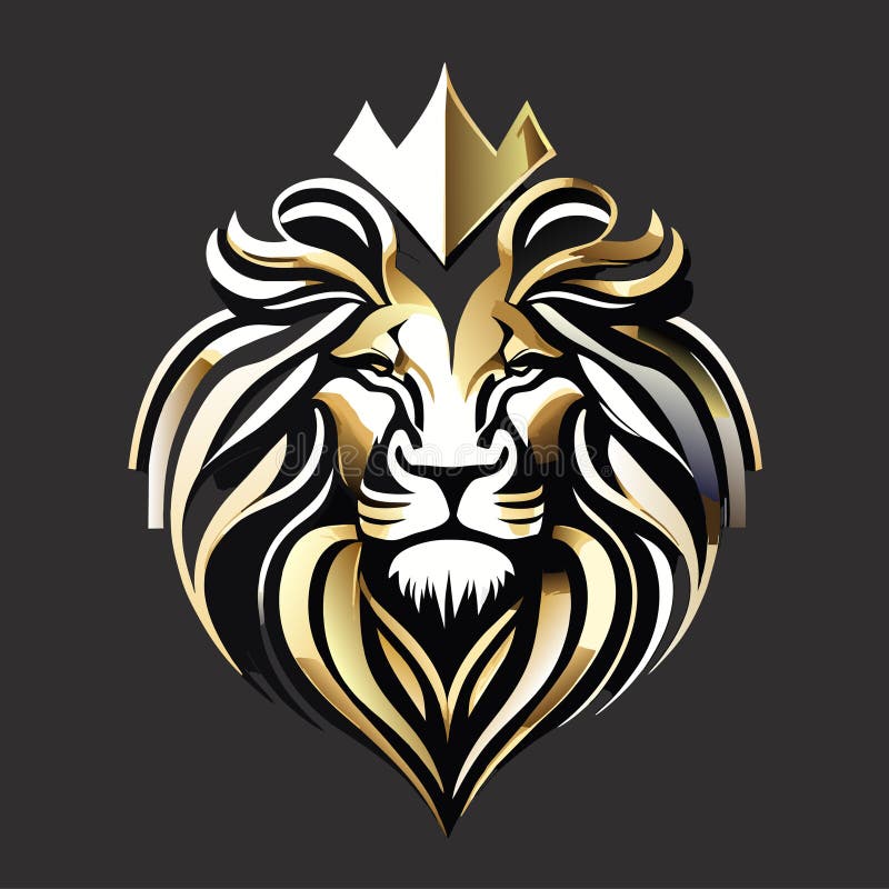 Lion Head Logo Template Design Vector Icon Stock Vector - Illustration ...