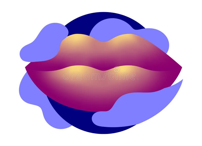 Vector Lips in Golden Ratio Style. Editable Illustration Stock ...