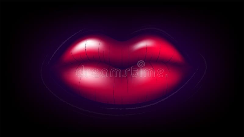 Vector Lips in Golden Ratio Style. Editable Illustration Stock ...