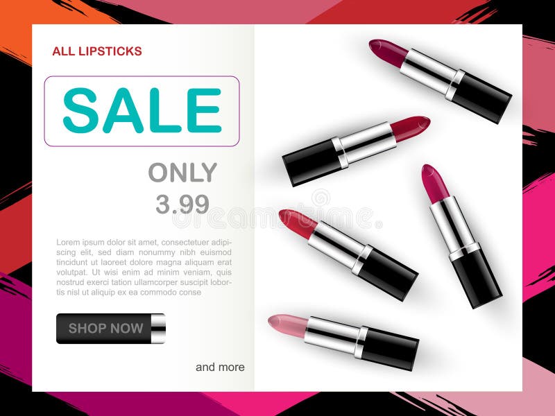 Vector Lipstick Package Design Stock Vector - Illustration of glamour ...