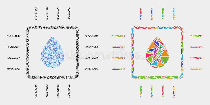 Vector Liquid Processor Mosaic Icon of Triangles Stock Vector ...