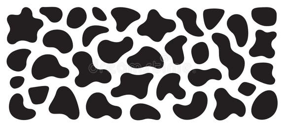 Vector Liquid Shadows Random Shapes. Black Cube Drops Simple Shapes ...