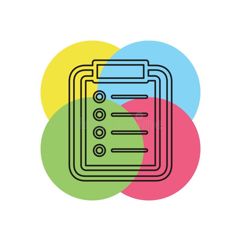 Vector List Icon, Checklist Stock Illustration - Illustration of choice ...