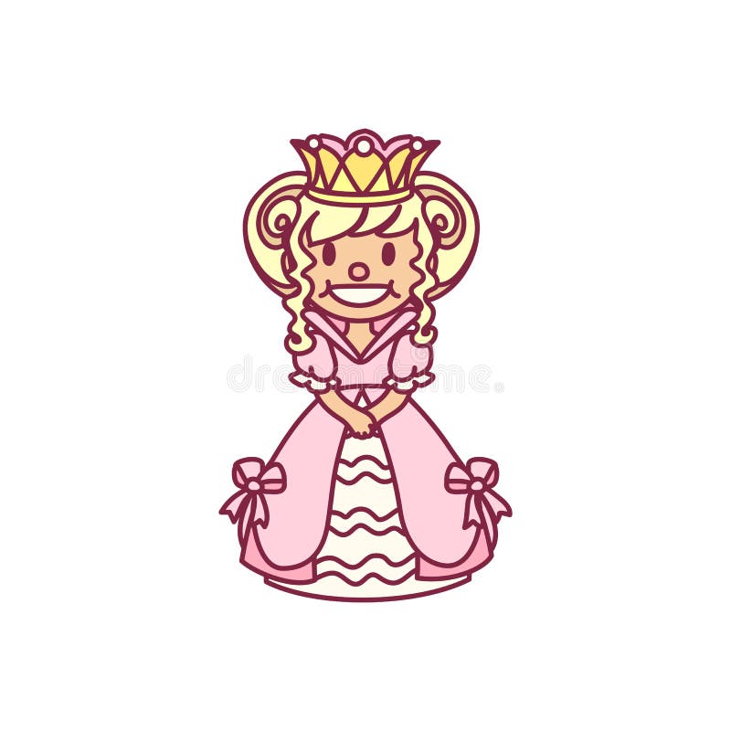 Vector Little Princess, Queen Stock Vector - Illustration of girlish ...