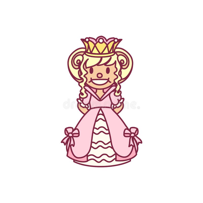 Vector Little Princess, Queen Stock Vector - Illustration of doll ...