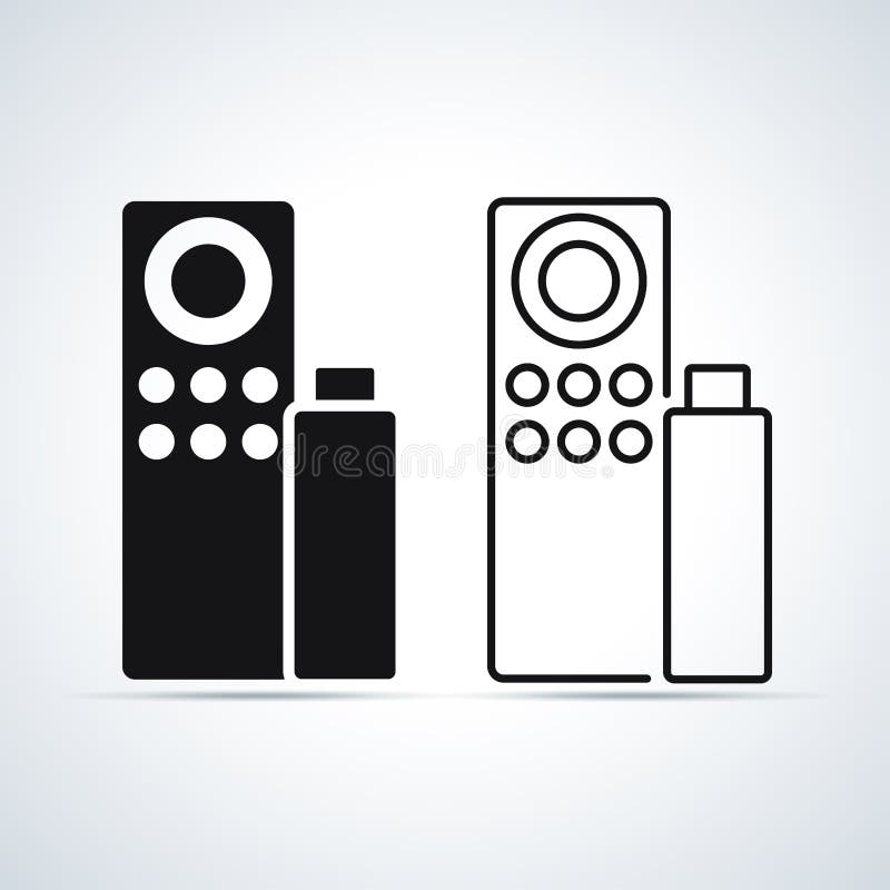 Remote Control Icon on White Background Stock Vector - Illustration of ...