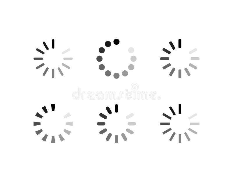 Collection of Preloading Icons Stock Vector - Illustration of ...