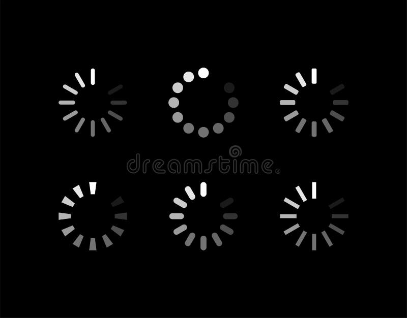 Collection of Preloading Icons Stock Vector - Illustration of ...