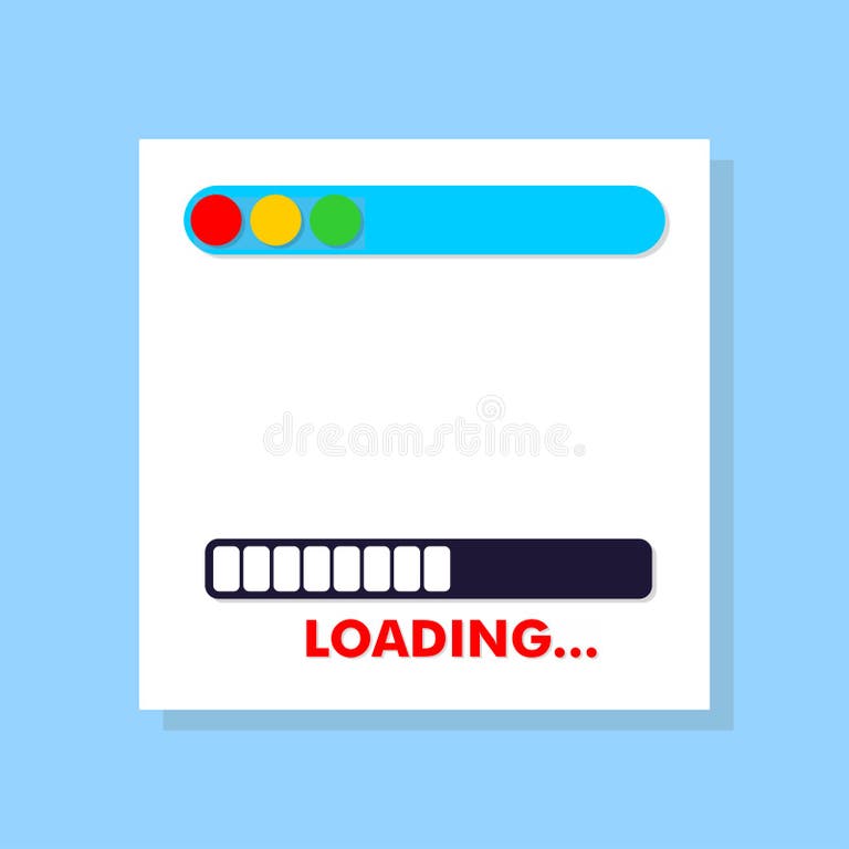 Vector Loading Bar, Status and Progress Vector Illustration Stock ...