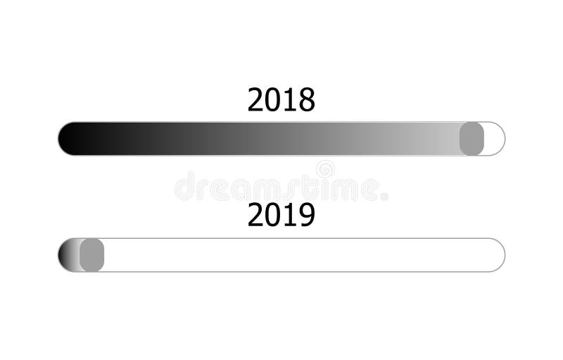 Vector 2018-2019 Loading Bars, Start of the New Year Concept, Isolated ...