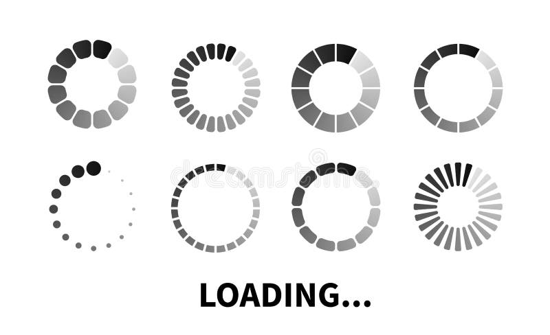 Set loading icon. stock vector. Illustration of loader - 154036329