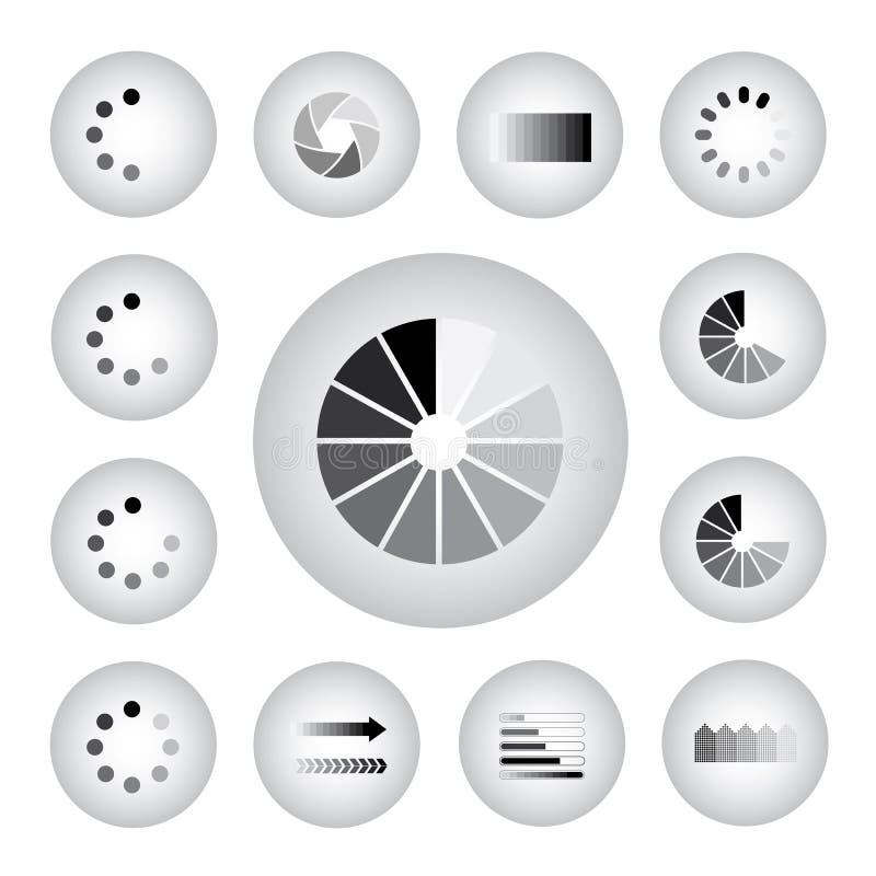 Vector loading icon set stock vector. Illustration of graphic - 59042927